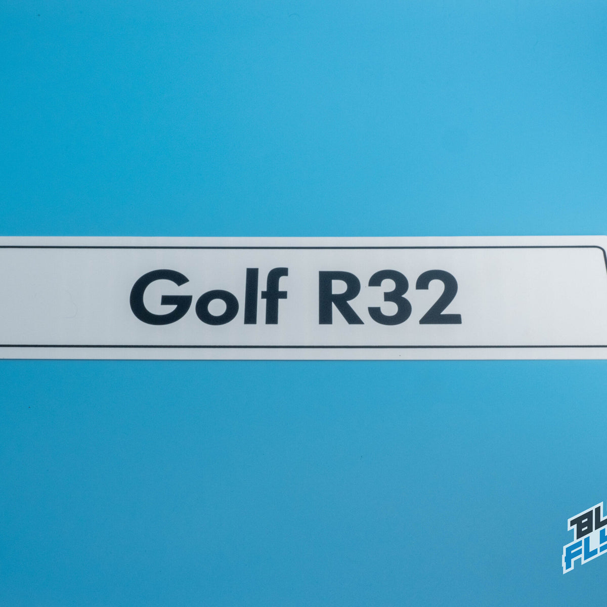 VW Showroom Style Golf R32 Number Plate – Black Fly Industries